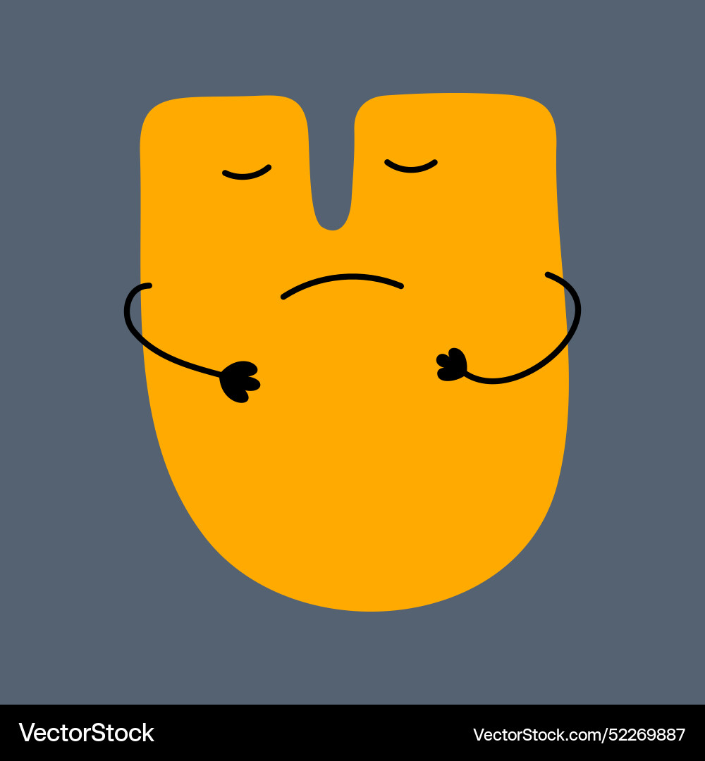 Doodle style colorful alphabet uppercase letters Vector Image