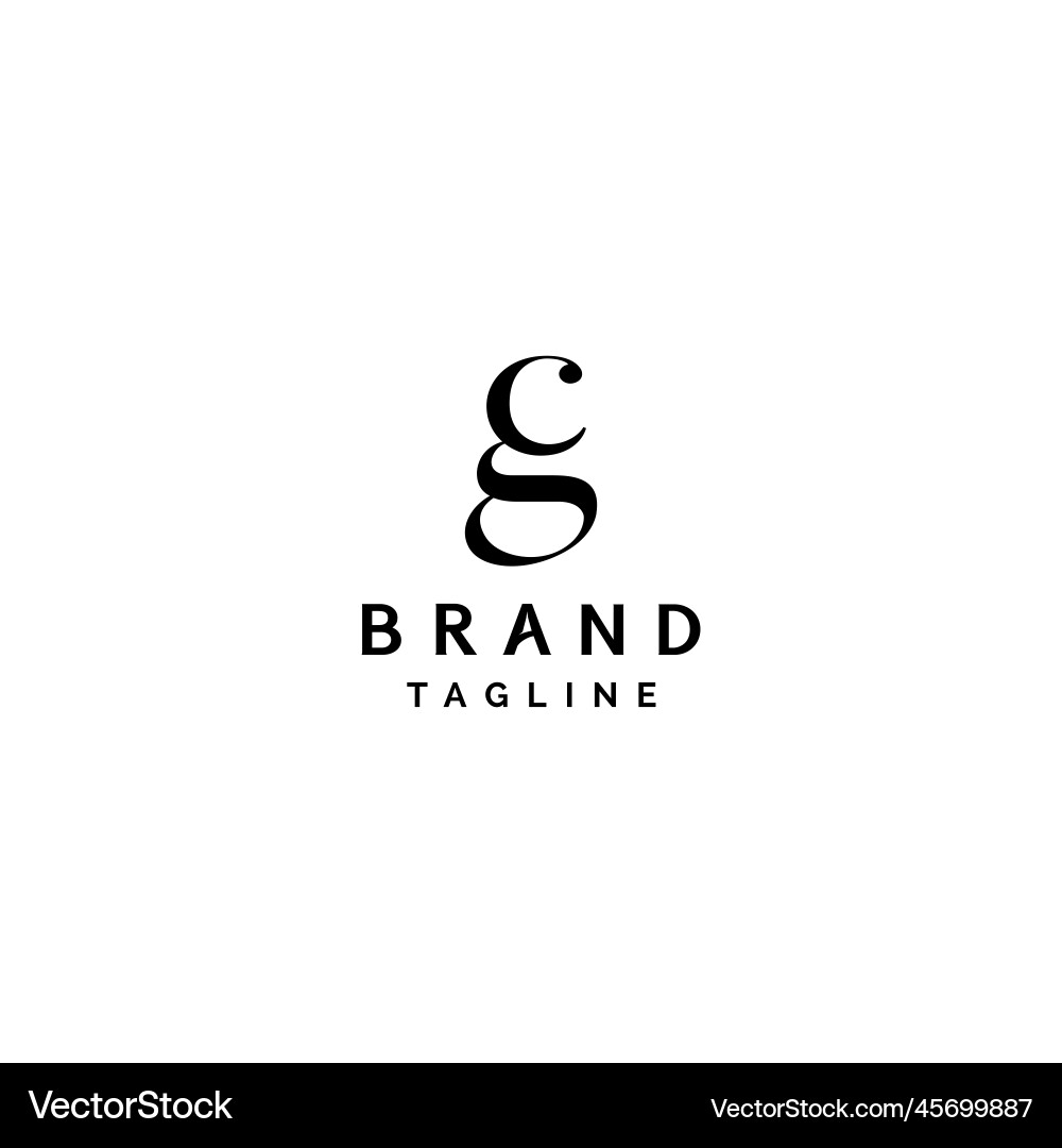 Letter gc logo design Royalty Free Vector Image