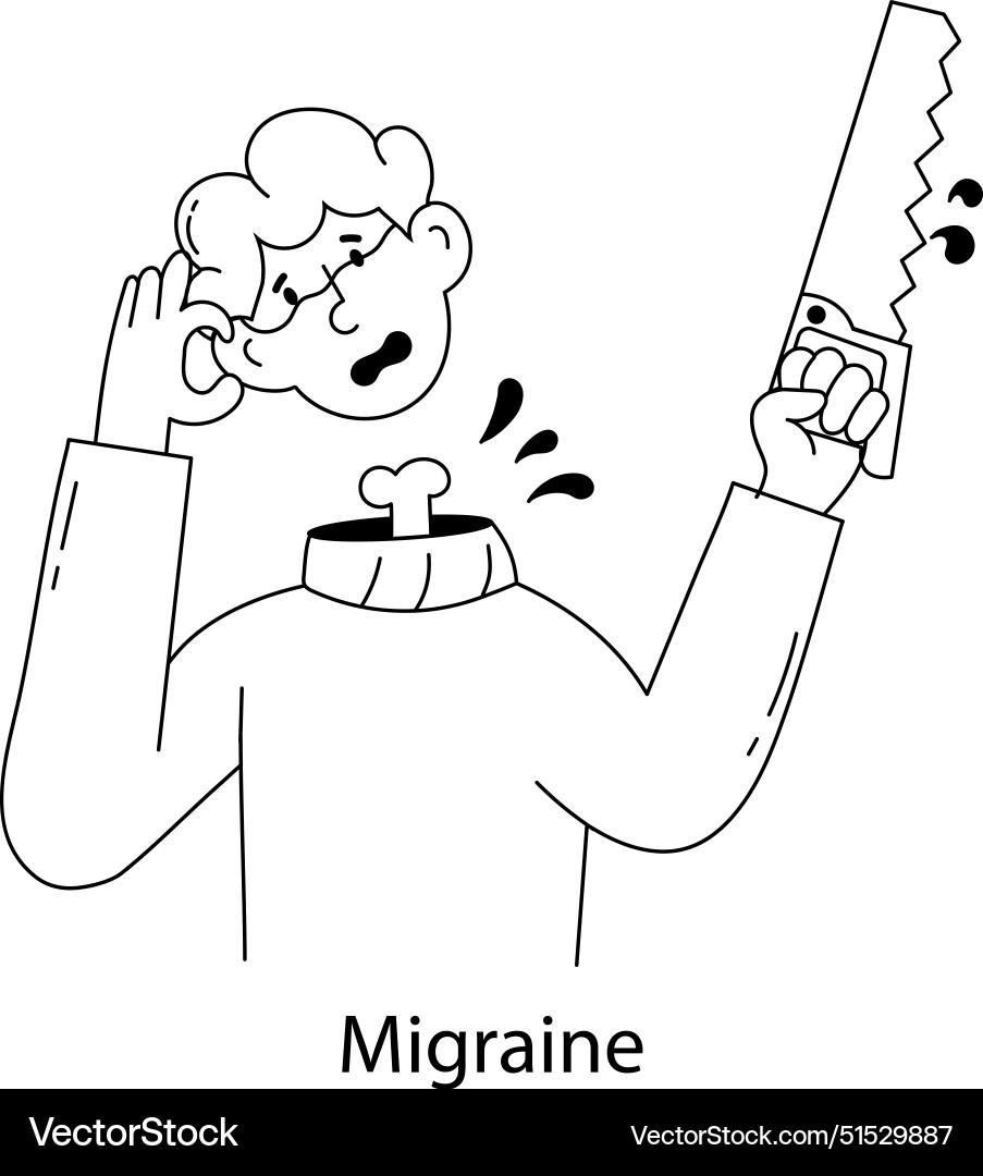 Migraine Royalty Free Vector Image - VectorStock