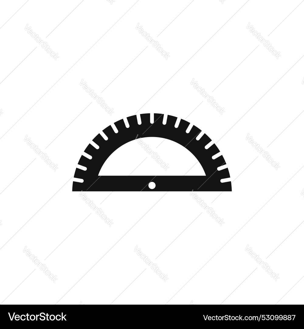 Protractor icon isolated on white background Vector Image