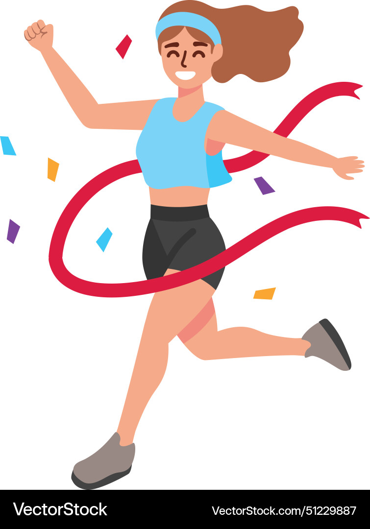 Runner woman cartoon Royalty Free Vector Image
