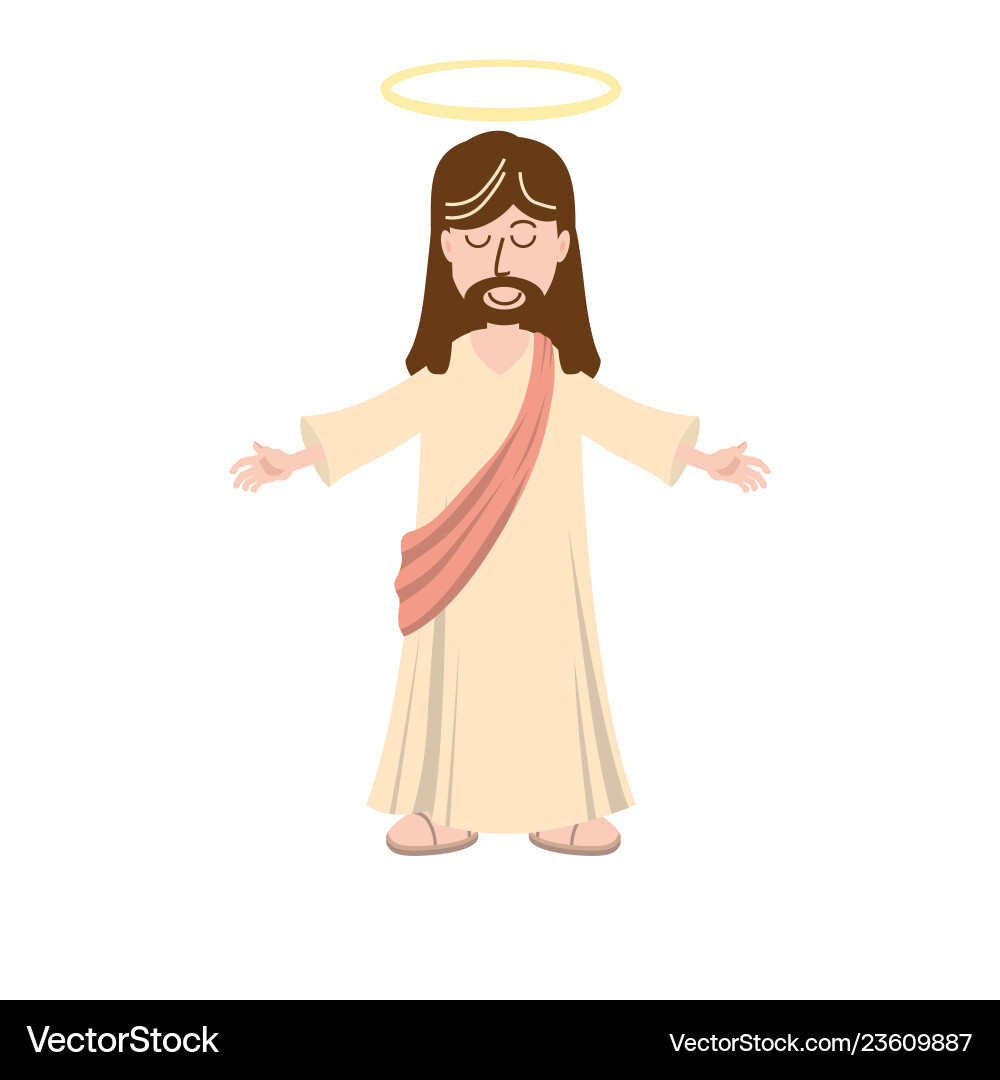 Smiling God with Loving Arms Royalty Free Vector Image