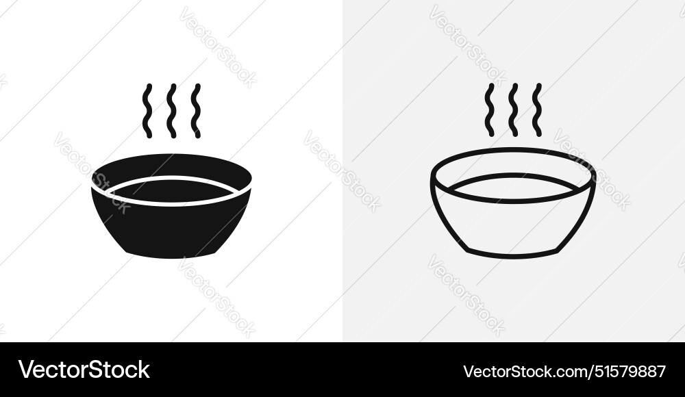 Soup icon set Royalty Free Vector Image - VectorStock
