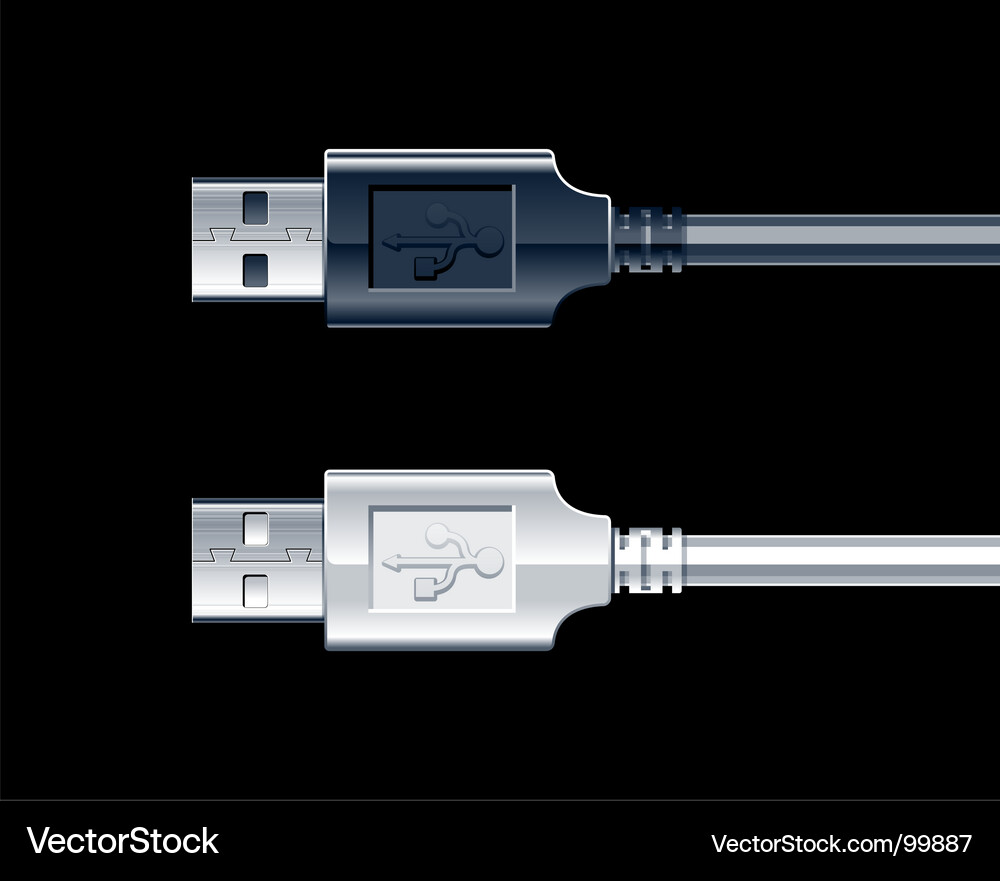 Usb wire Royalty Free Vector Image - VectorStock