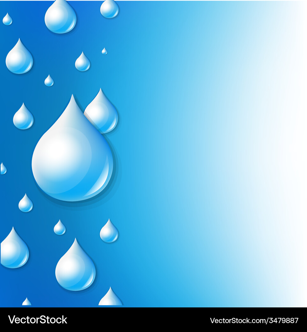 Water drop background Royalty Free Vector Image