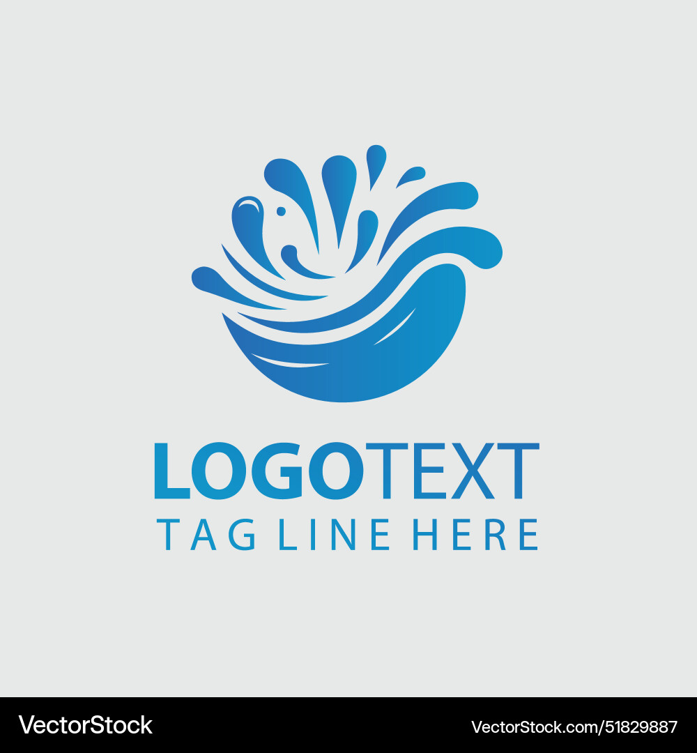 Water splash logo Royalty Free Vector Image - VectorStock