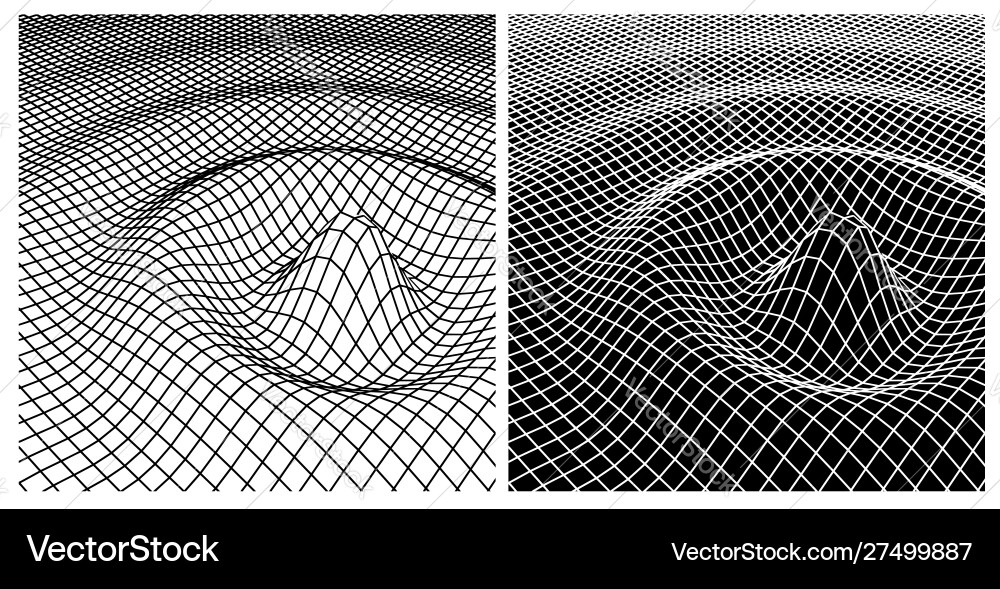 Wave wireframe view Royalty Free Vector Image - VectorStock