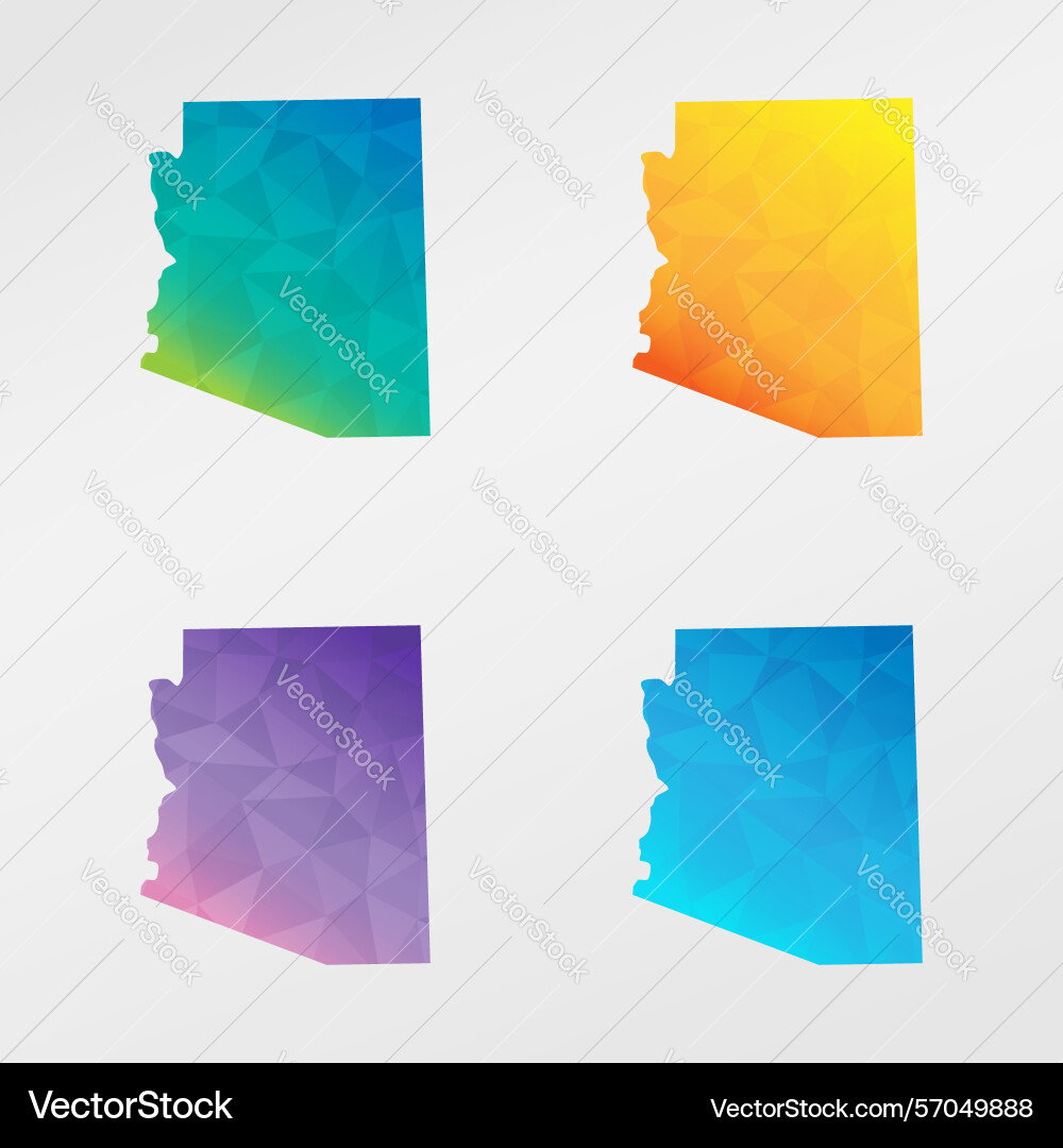 Arizona usa low poly map clip Kunst Lizenzfreier Vektor