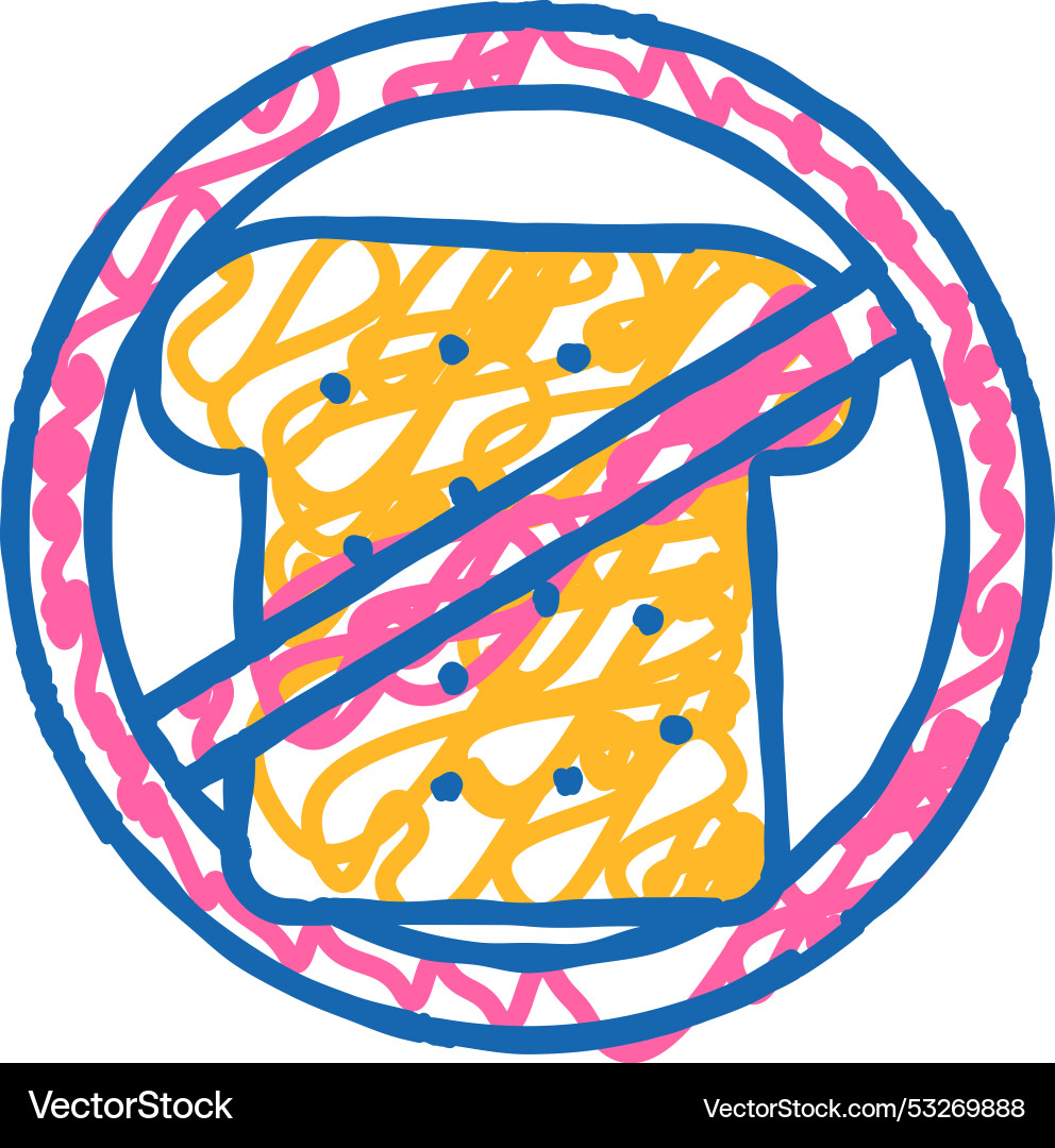 Ban food icon doodle Royalty Free Vector Image