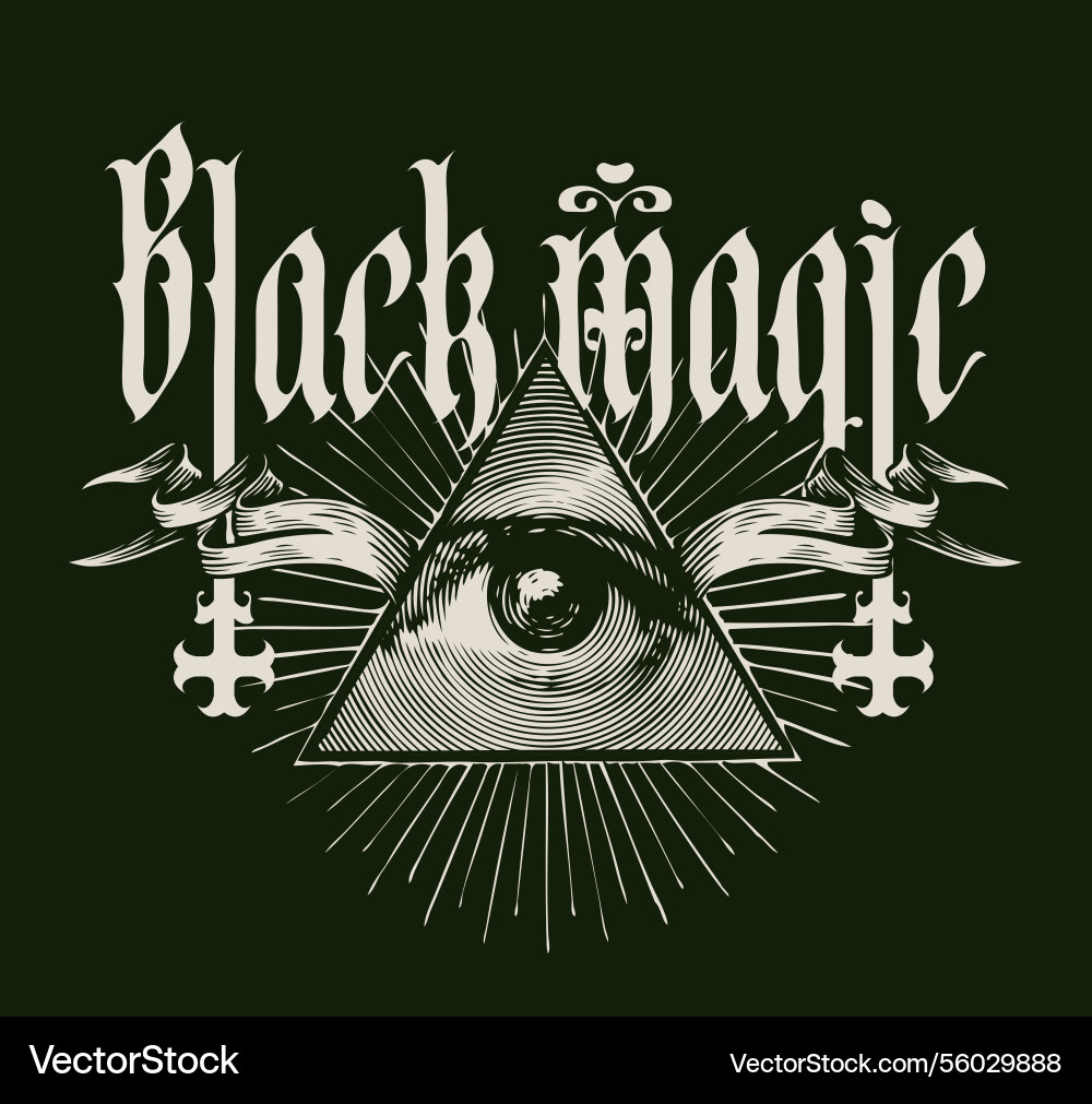 Banner with masonic symbol all-seeing eye Vector Image