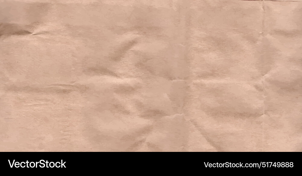 Crumpled cream craft package paper texture Vector Image