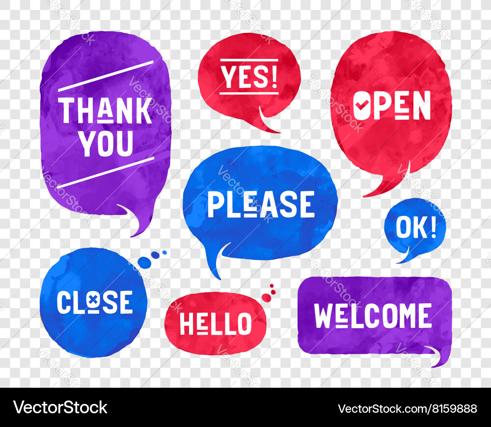 Different shapes for communication and market Vector Image