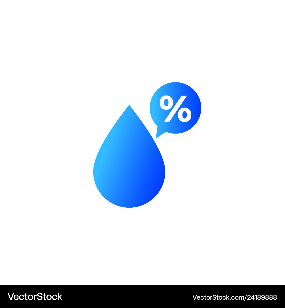 Humidity percent icon Royalty Free Vector Image