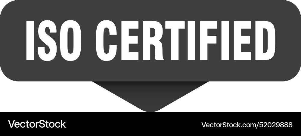 Iso certified sticker sign Royalty Free Vector Image