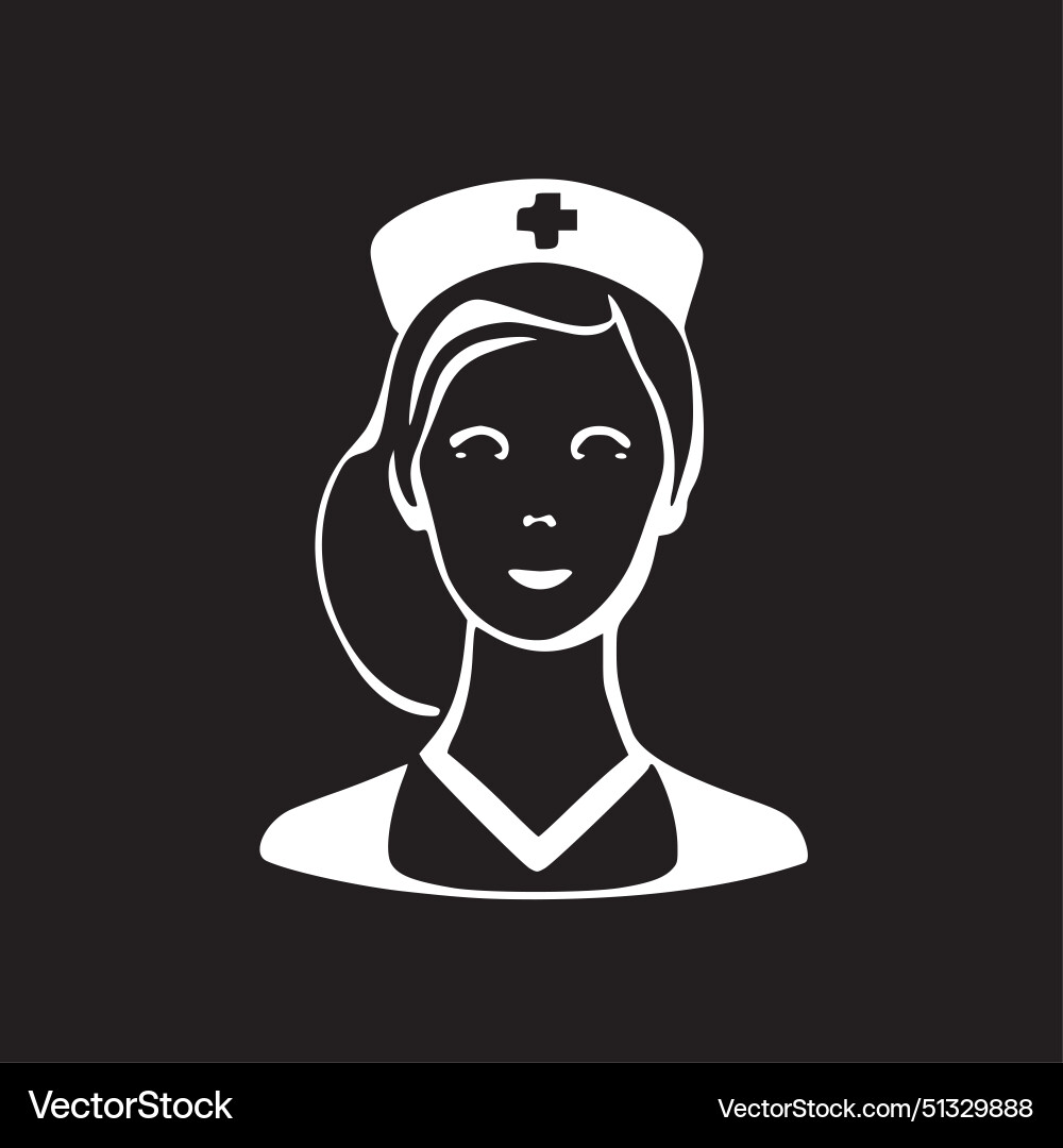 Nursing - minimalist and flat logo Royalty Free Vector Image