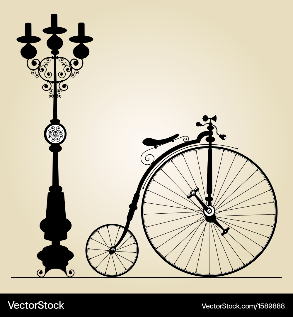 Old bicycle Royalty Free Vector Image - VectorStock