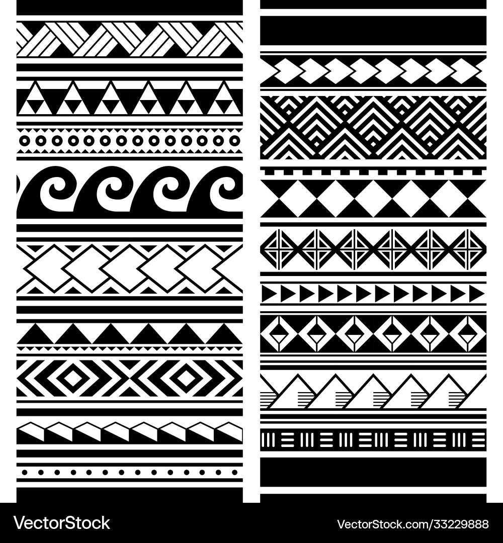 Polynesian Tribal Patterns Royalty Free Vector Image