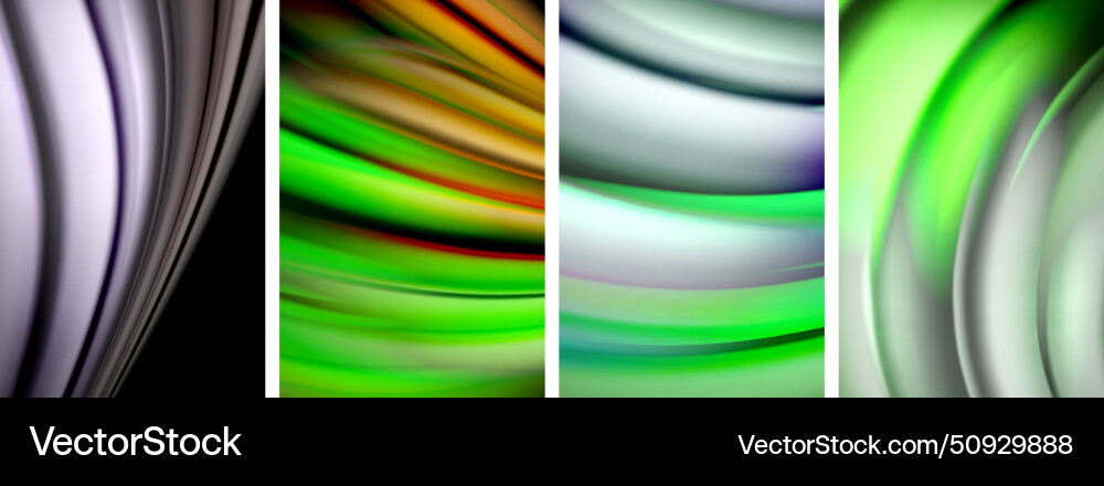 Rainbow style fluid color wave line background Vector Image