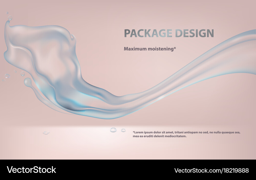Realistic of water splash Royalty Free Vector Image
