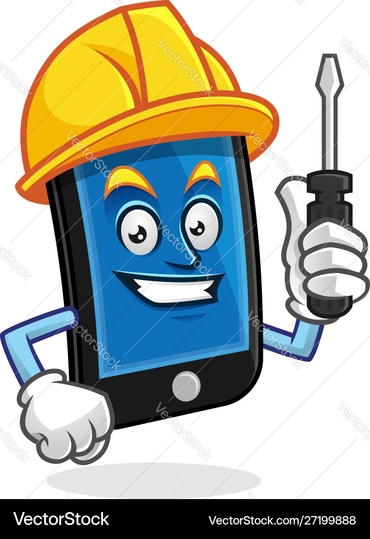 Smart phone character design Royalty Free Vector Image