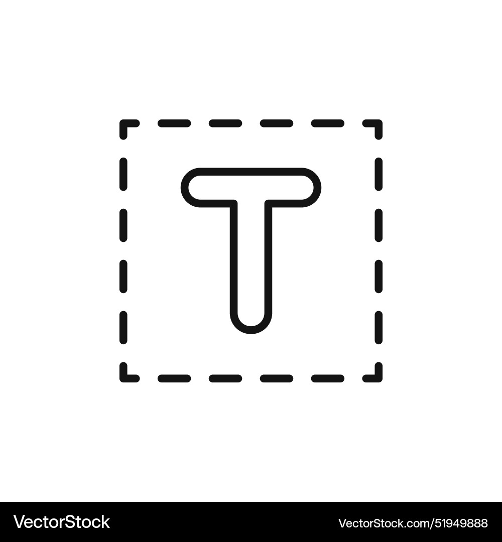 Text box logo sign outline Royalty Free Vector Image