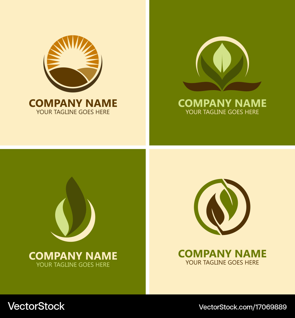 Ecology environment logos Royalty Free Vector Image