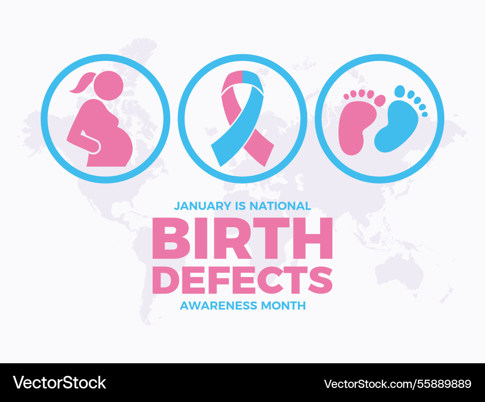 National birth defects awareness month poster Vector Image