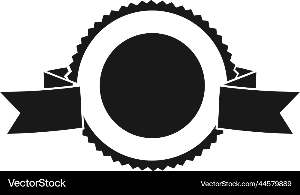 Round black emblem template premium badge Vector Image
