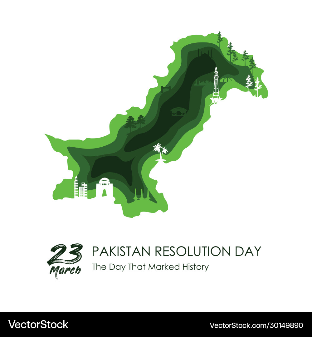 23rd march pakistan day celebration Royalty Free Vector
