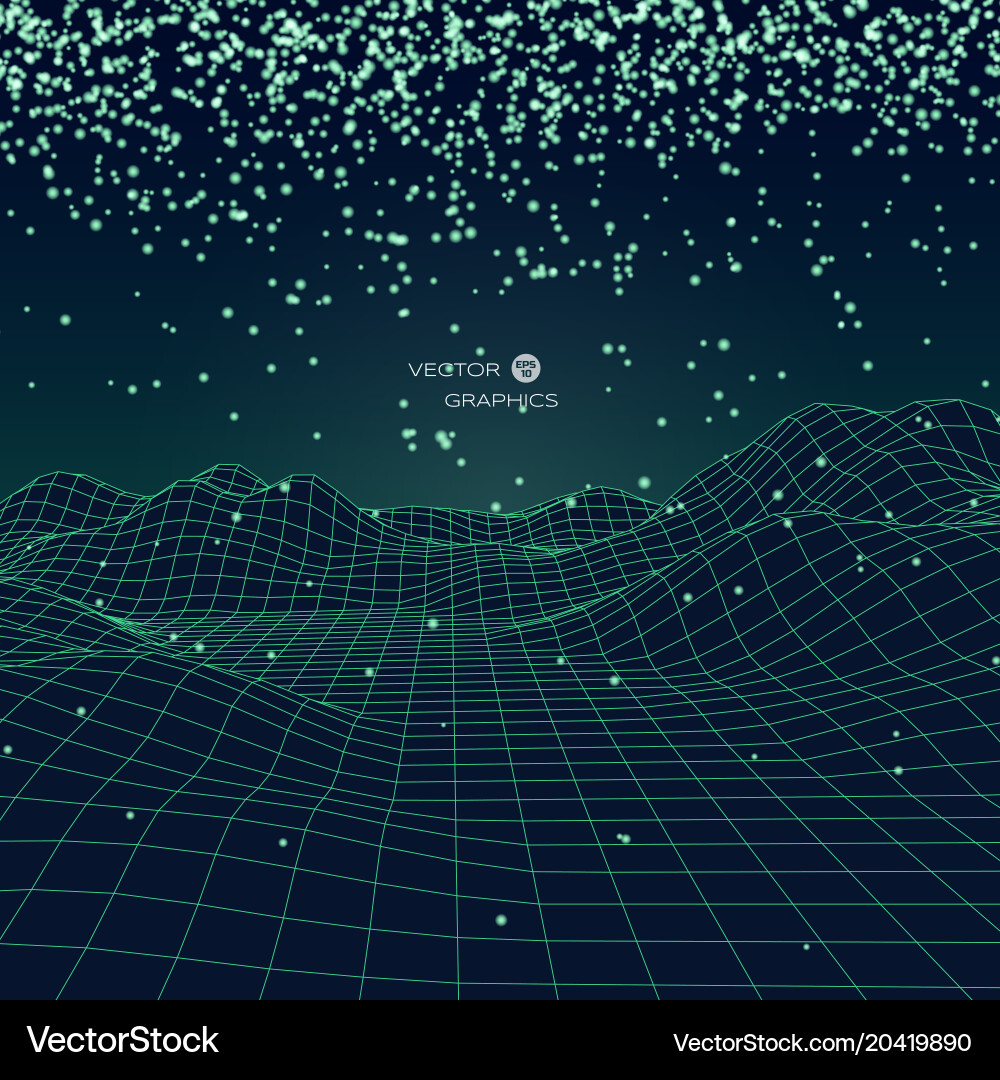 3d landscape Royalty Free Vector Image - VectorStock