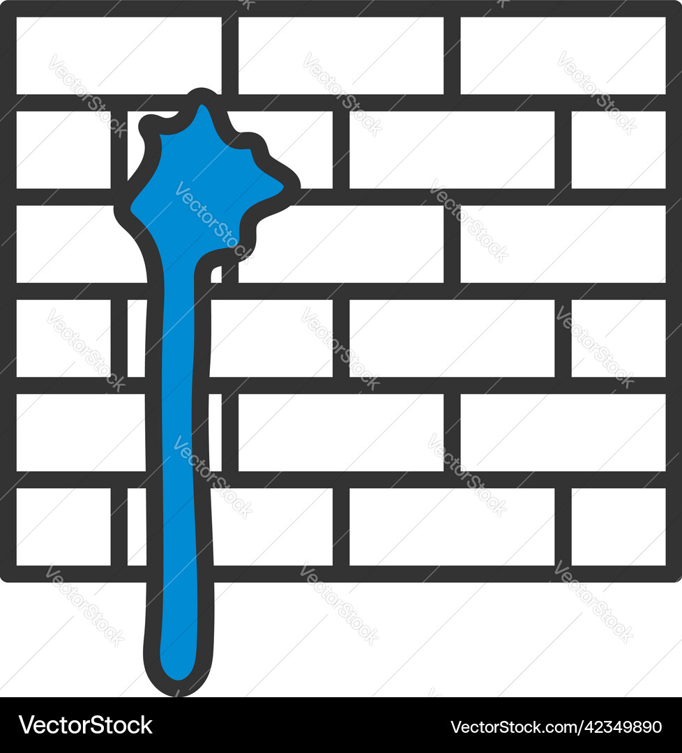 Blood on brick wall icon Royalty Free Vector Image