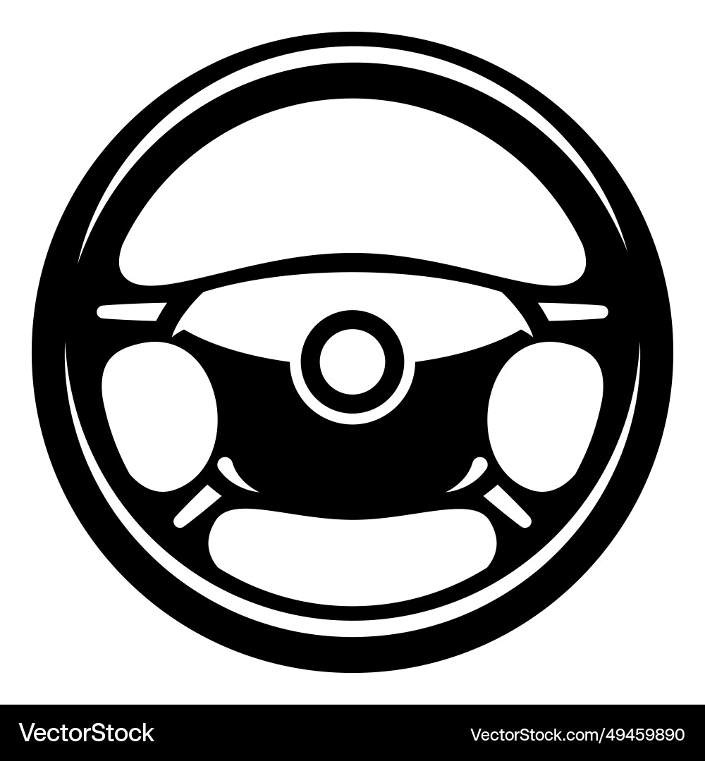 Car steering wheel stylized for use as a design Vector Image
