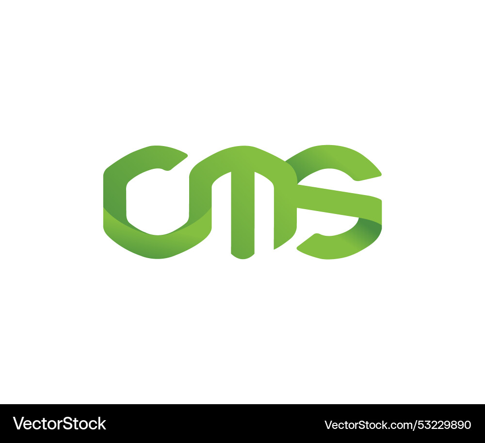 Initial cms letter logo design Royalty Free Vector Image