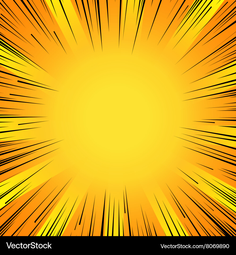 Manga comic book flash explosion radial lines Vector Image