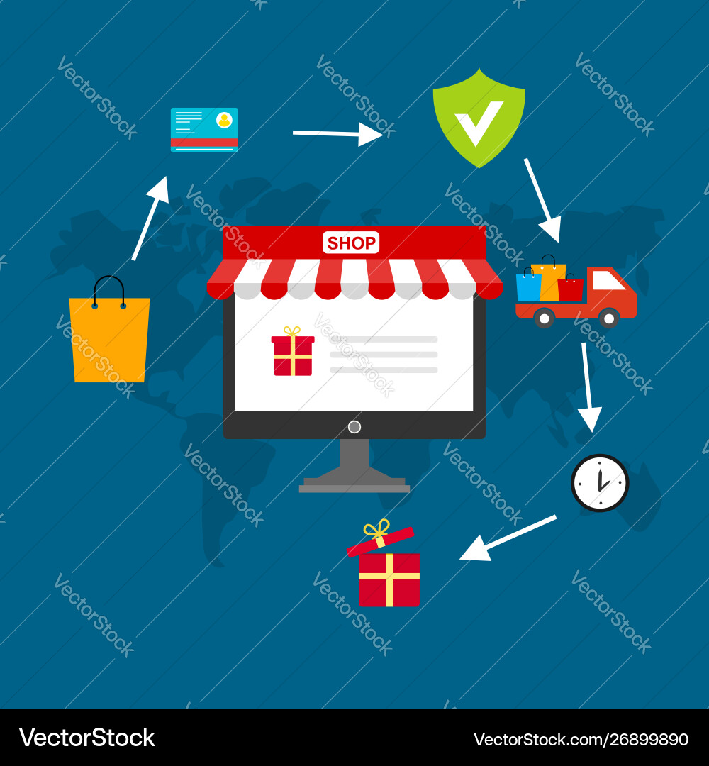 Modern flat design people and business concept Vector Image