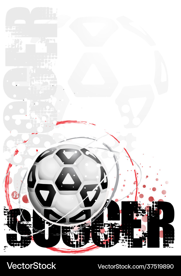 Soccer poster background Royalty Free Vector Image