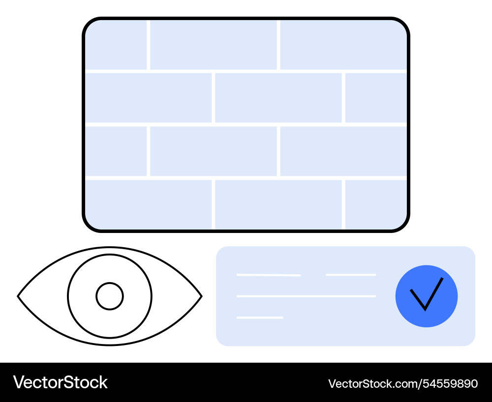 Vision protection and security verification Vector Image