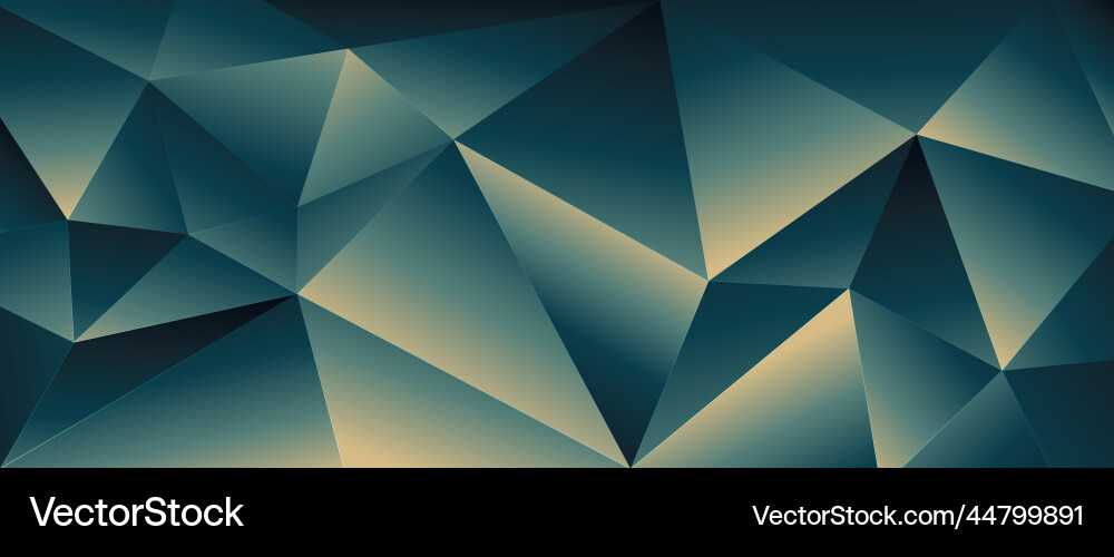 Abstract blue color polygon triangles background Vector Image