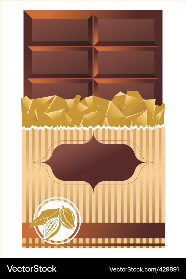 Chocolate bar Royalty Free Vector Image - VectorStock