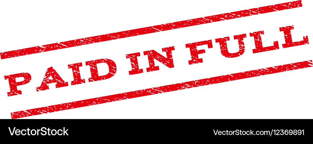 Paid in full watermark stamp Royalty Free Vector Image