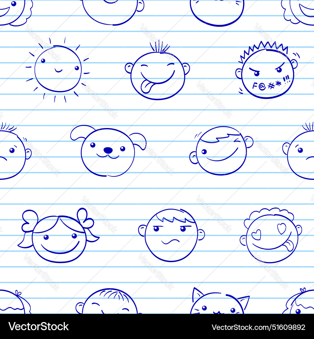 Back to school seamless graph paper pattern Vector Image