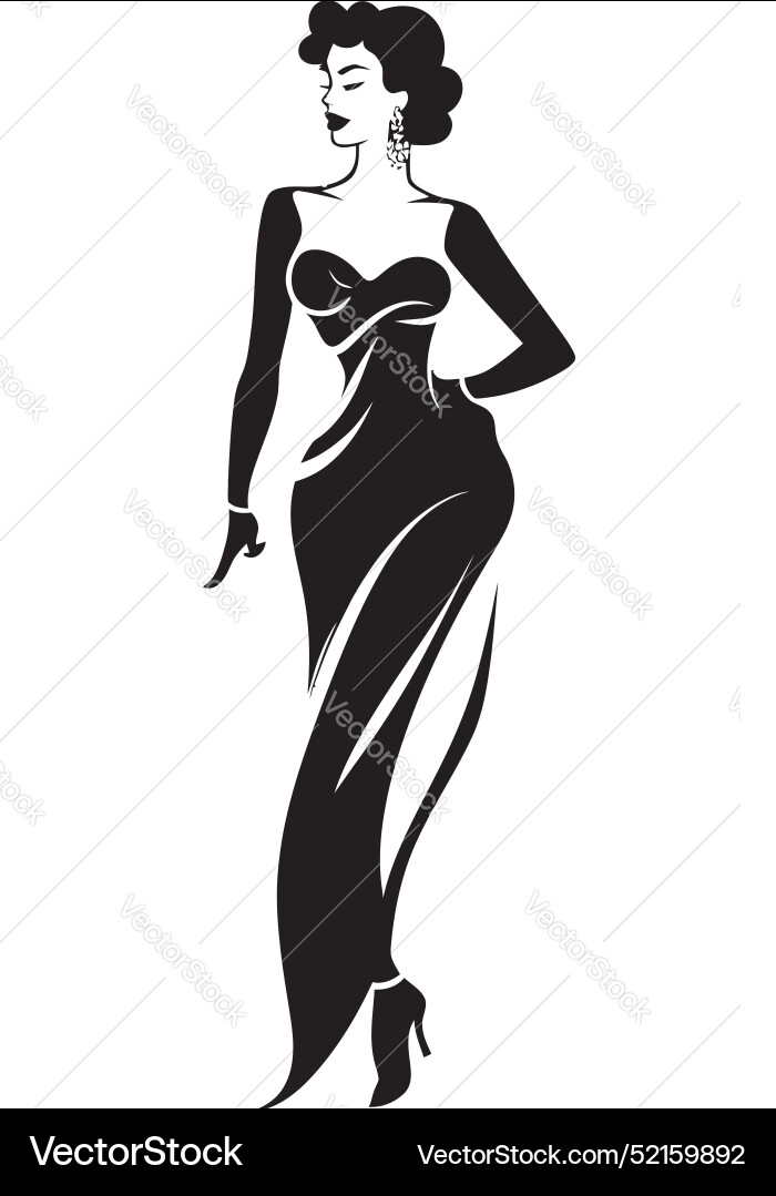 Chic glamorous lady icon design sassy Royalty Free Vector