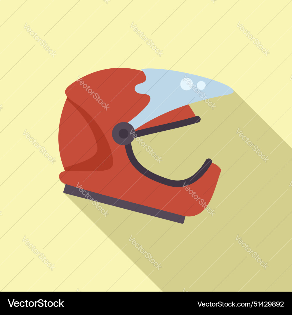 Flat design of a red Royalty Free Vector Image