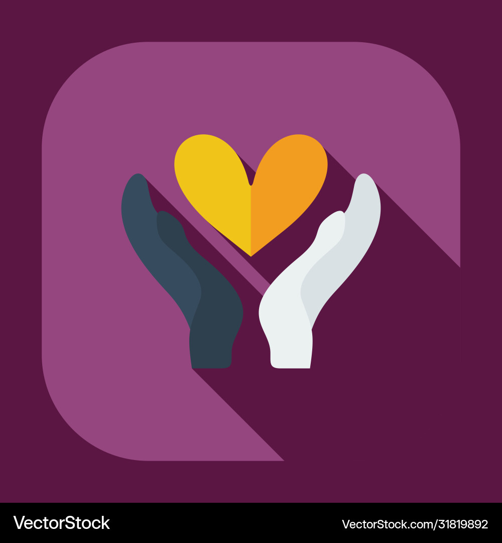 Flat modern design with shadow icons cherish Vector Image