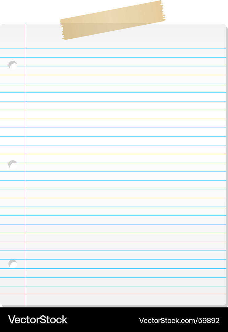 Lined paper Royalty Free Vector Image - VectorStock