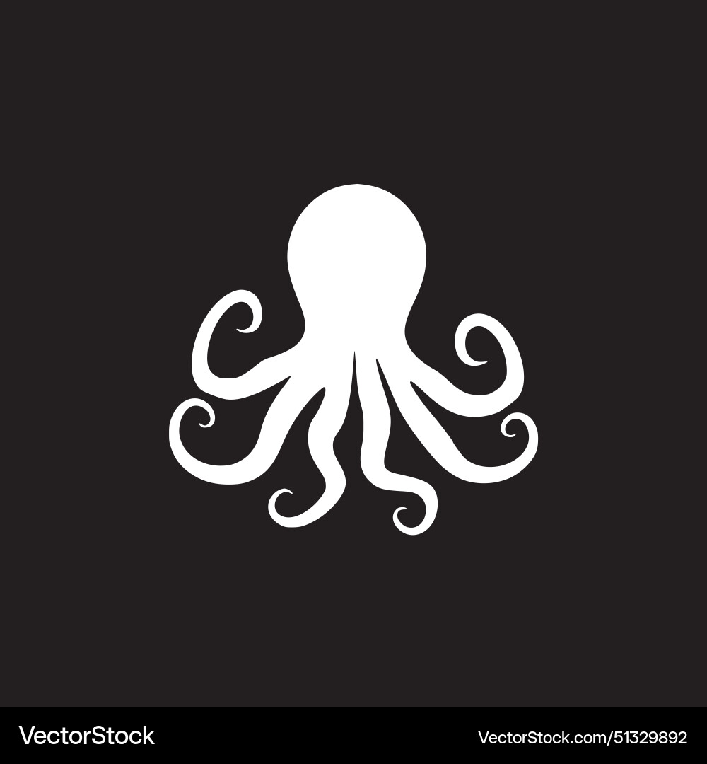 Octopus - black and white isolated icon Royalty Free Vector