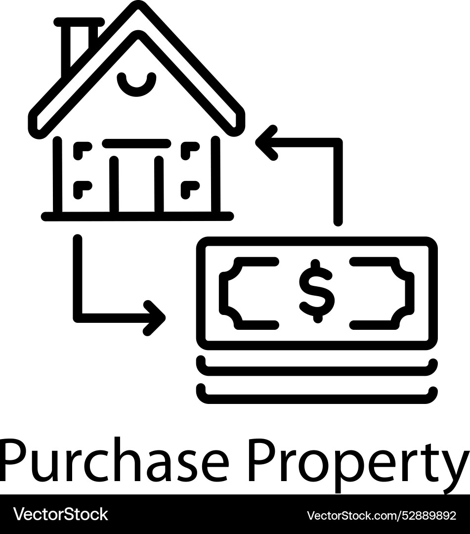 Purchase property Royalty Free Vector Image - VectorStock