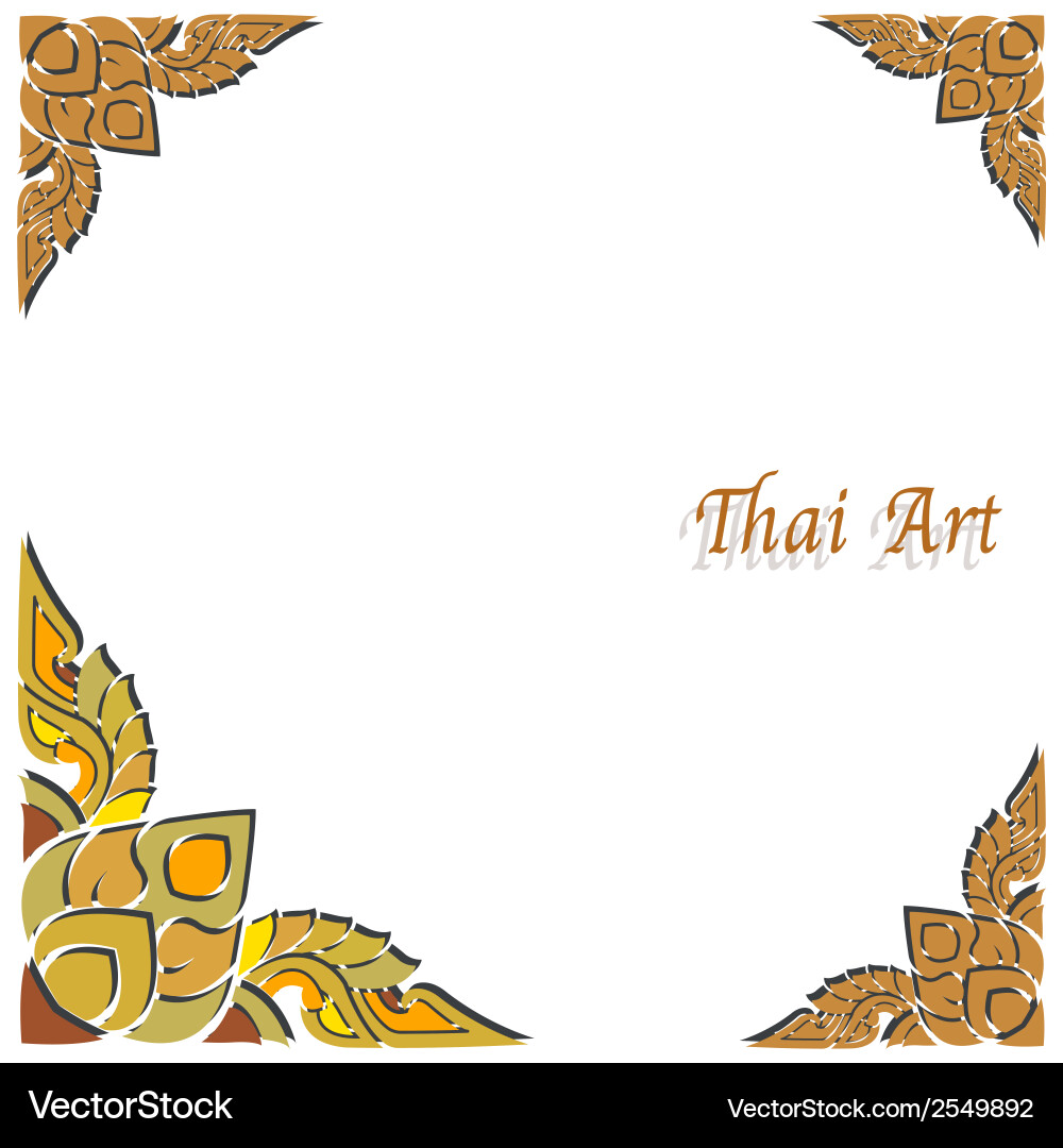 Thai art frame Royalty Free Vector Image - VectorStock