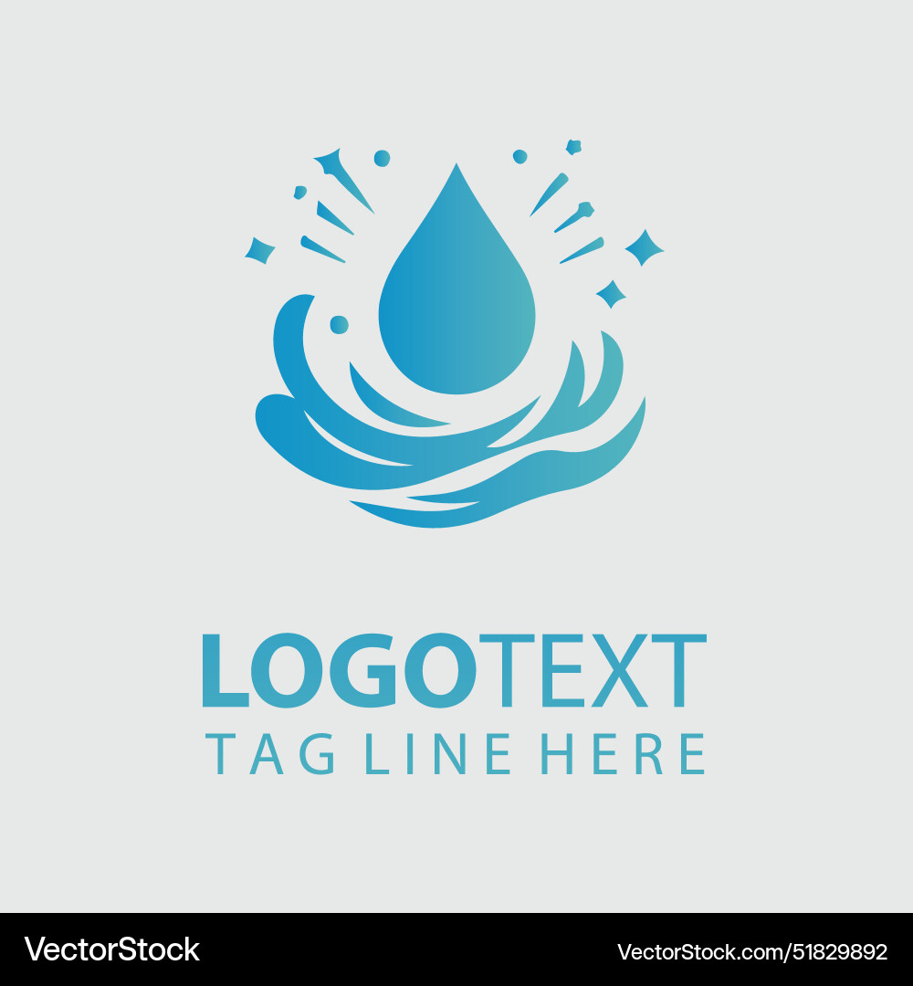 Water splash logo Royalty Free Vector Image - VectorStock