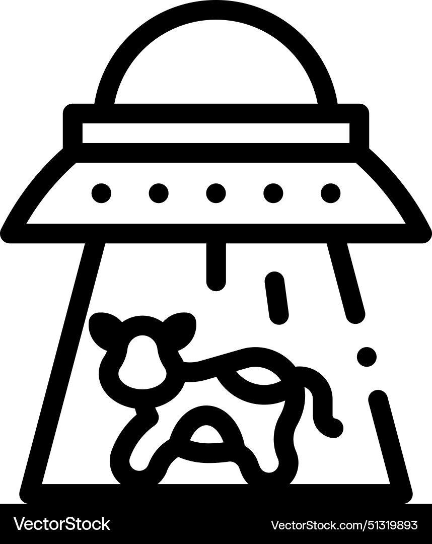 Abduction icon thin linear style design isolated Vector Image